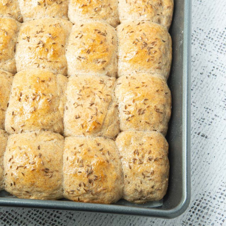 Deli Rye Pan Buns for the most perfect Reuben sliders - Baking with ...